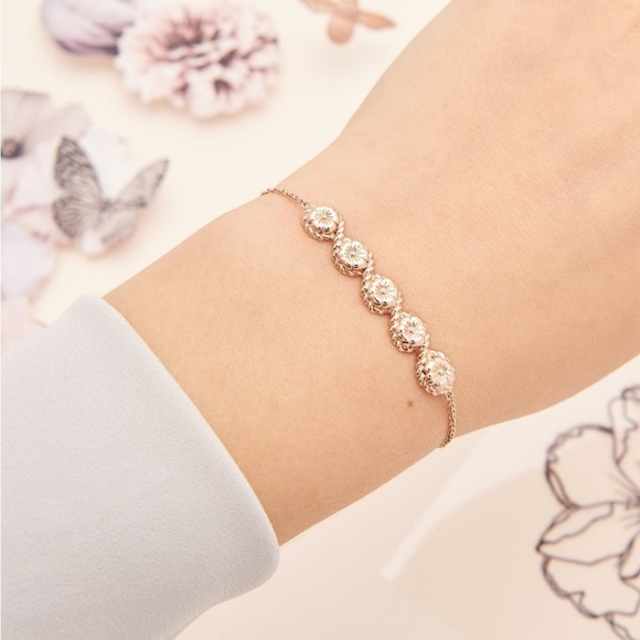 OLIVIA BURTON | Jewelry | Olivia Burton Floral Charms Bracelet Silver ...